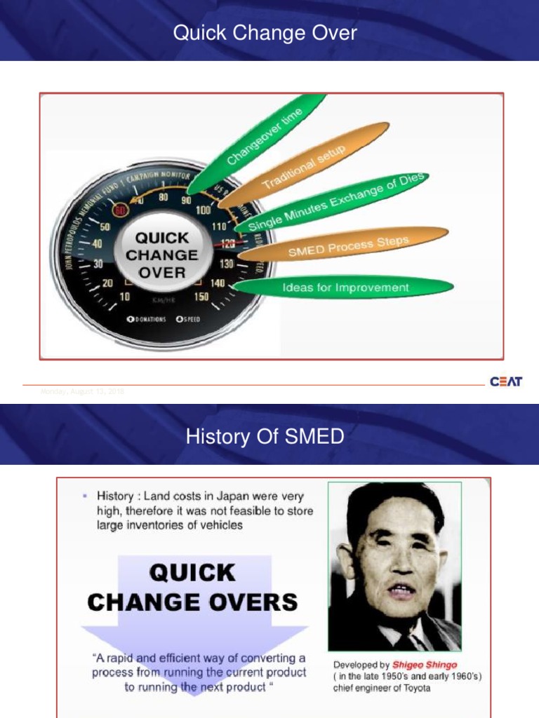 SMED Training Material | PDF | Manufactured Goods | Vehicles