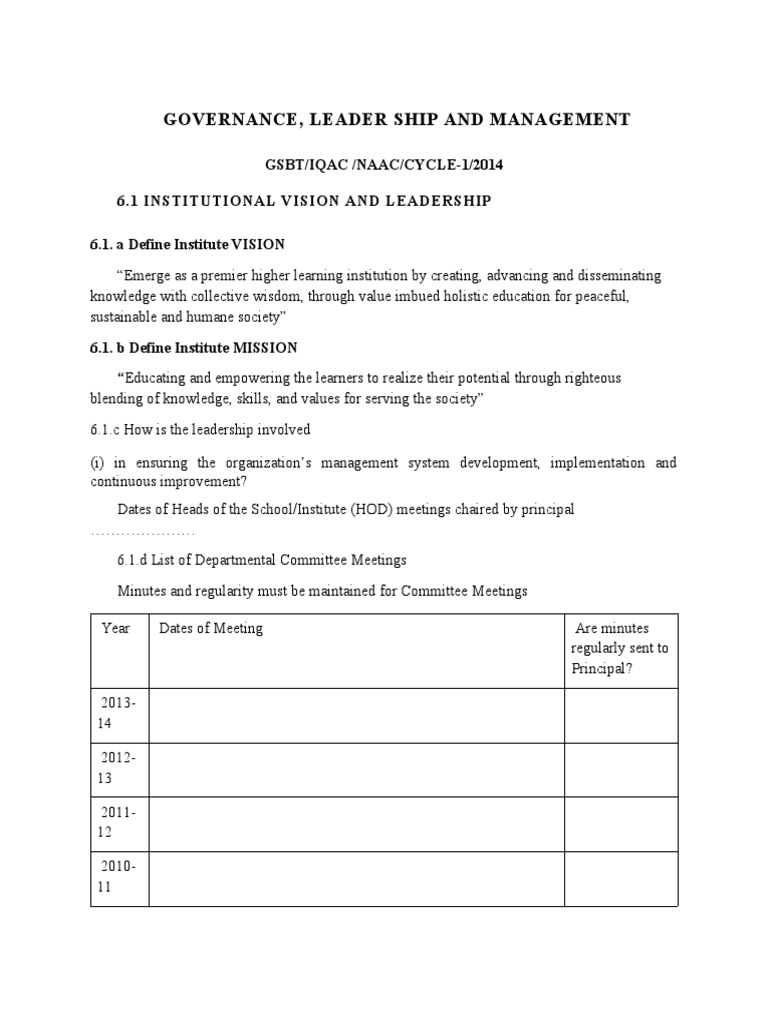 Governance and Leadership | PDF | Leadership | Expense