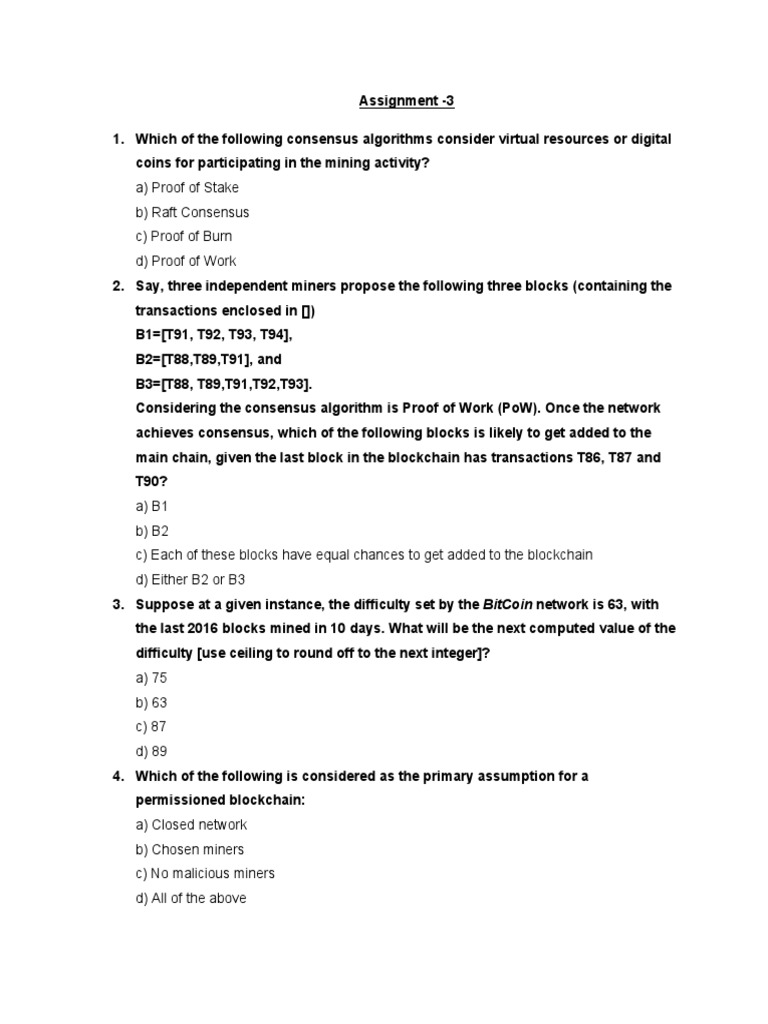 Blockchain Assignment - 3 | Download Free PDF | Secure Communication | Cryptography
