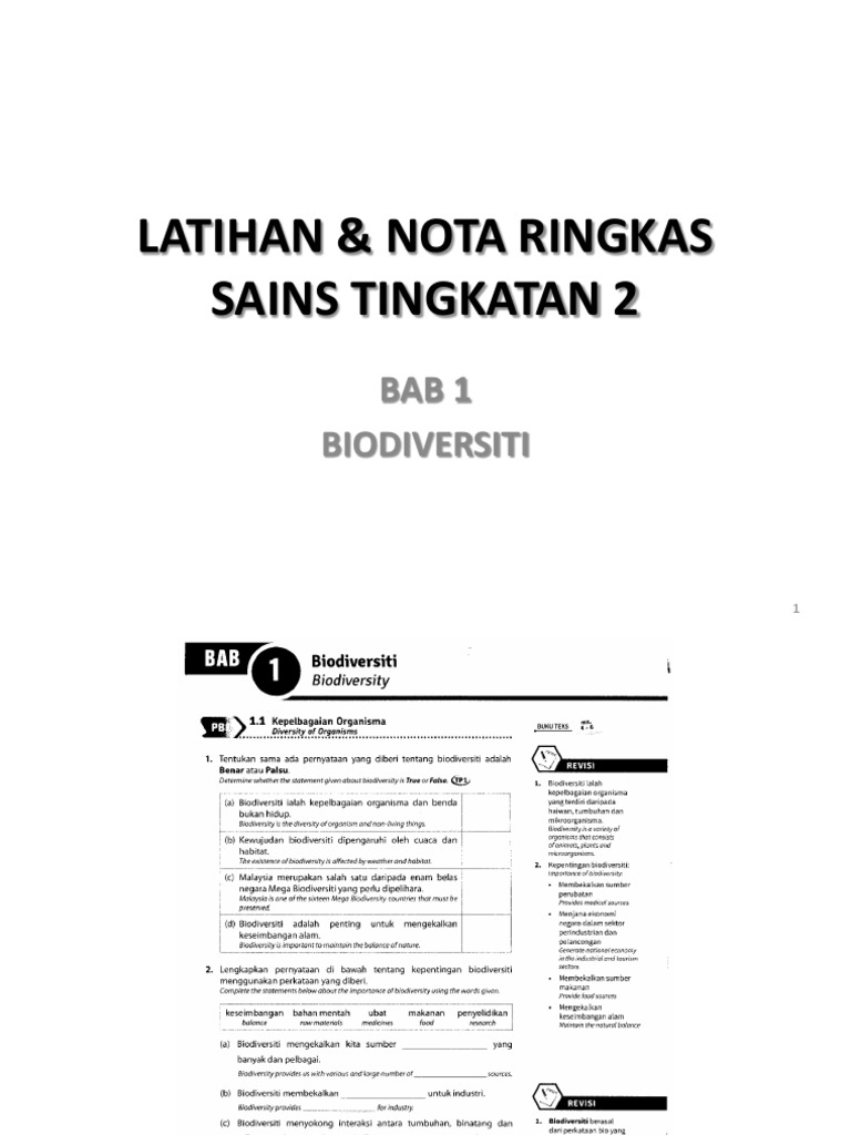 Nota Ringkas Sains Tingkatan 2 Bab 1 Nota Sains Tingkatan 2 Smart