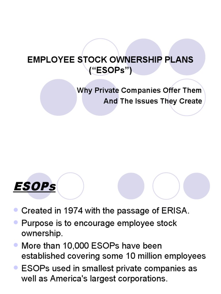 Employee Stock Ownership Plans | Download Free PDF | Employee Stock ...