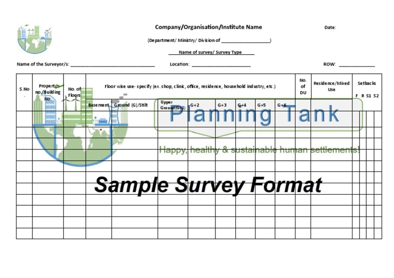 Building Use Survey Sample 1 | PDF | Nature