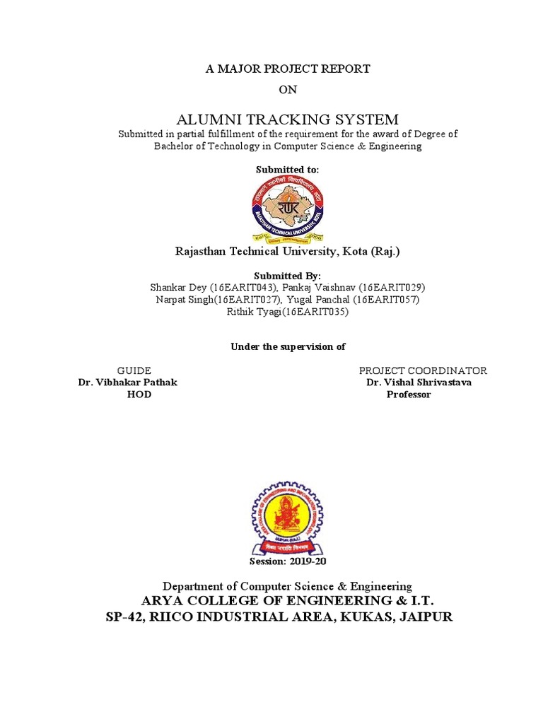 Alumni Tracking System Project Report | PDF | Software Testing ...
