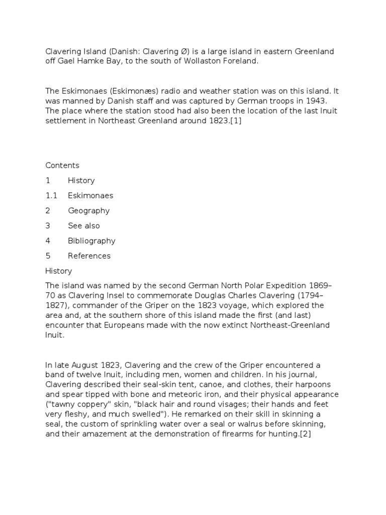 Clavering Island | Download Free PDF | Arctic | Nature