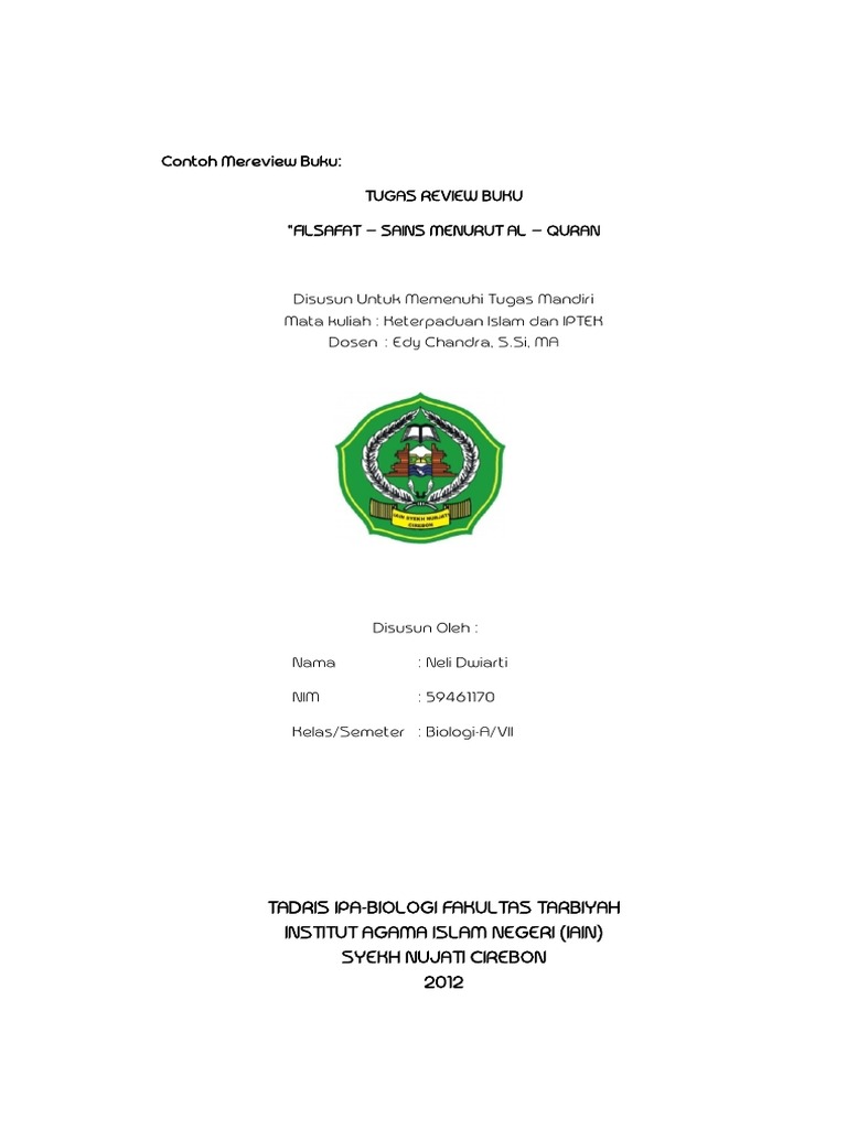 Contoh Tugas Mereview Buku | PDF