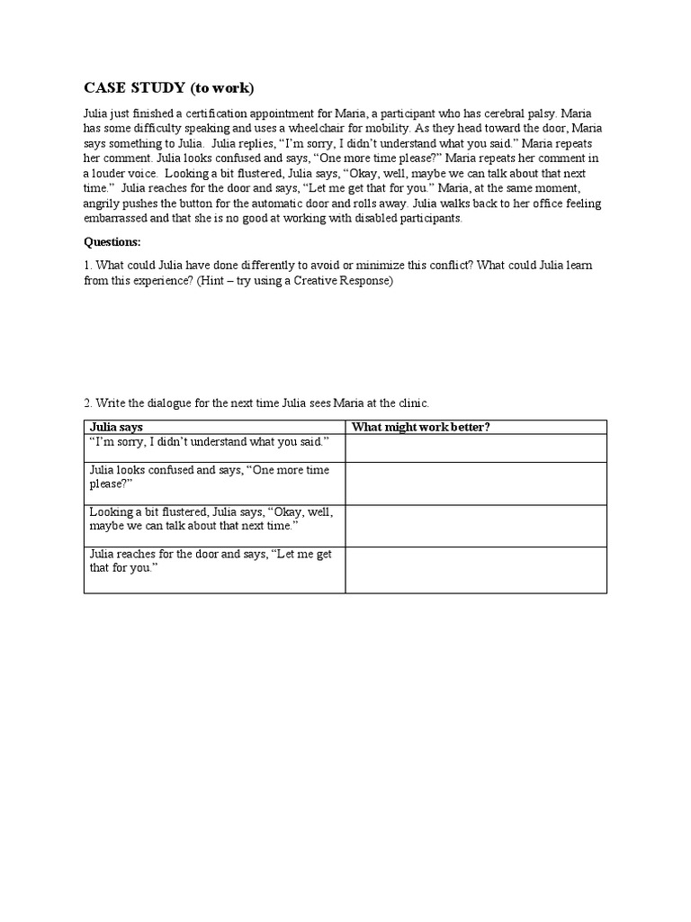 Case Studies Conflict Analysis Pdf Psychological Concepts