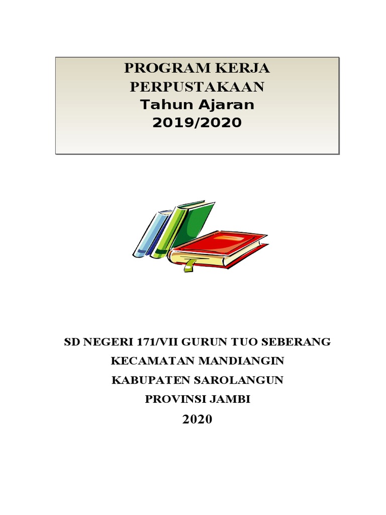Program Kerja Perpustakaan SD 2020 | PDF
