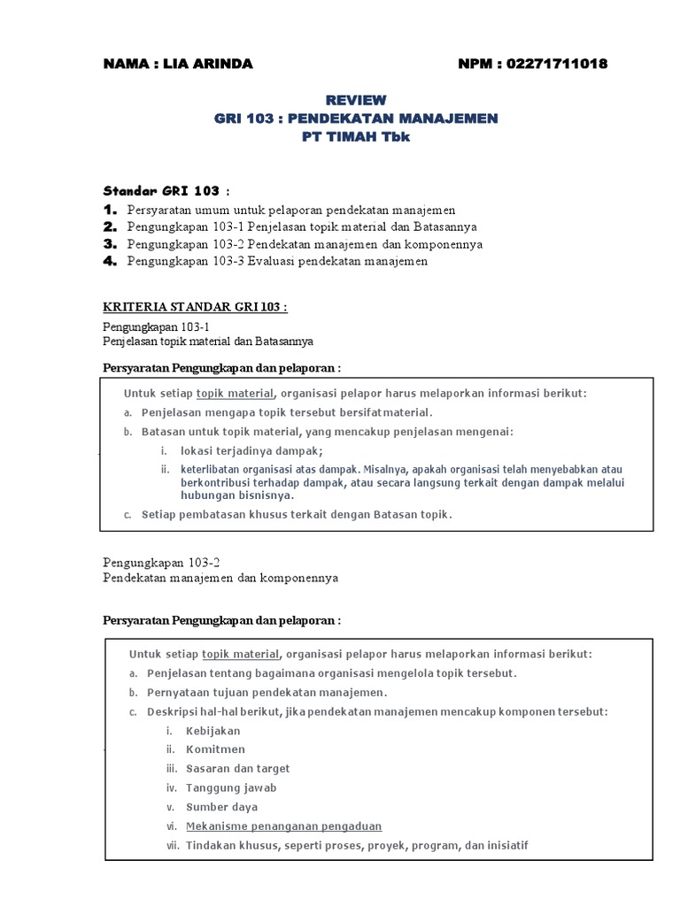 Review Gri 103 | PDF