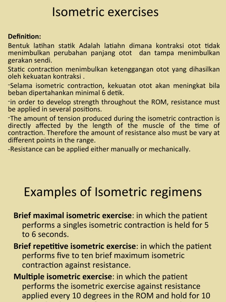 Isometric Exercises: Definition | PDF | Muscle Contraction | Muscle