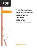 Cashless Economy Class XII Term 1 Project | PDF | Cash | Debit Card