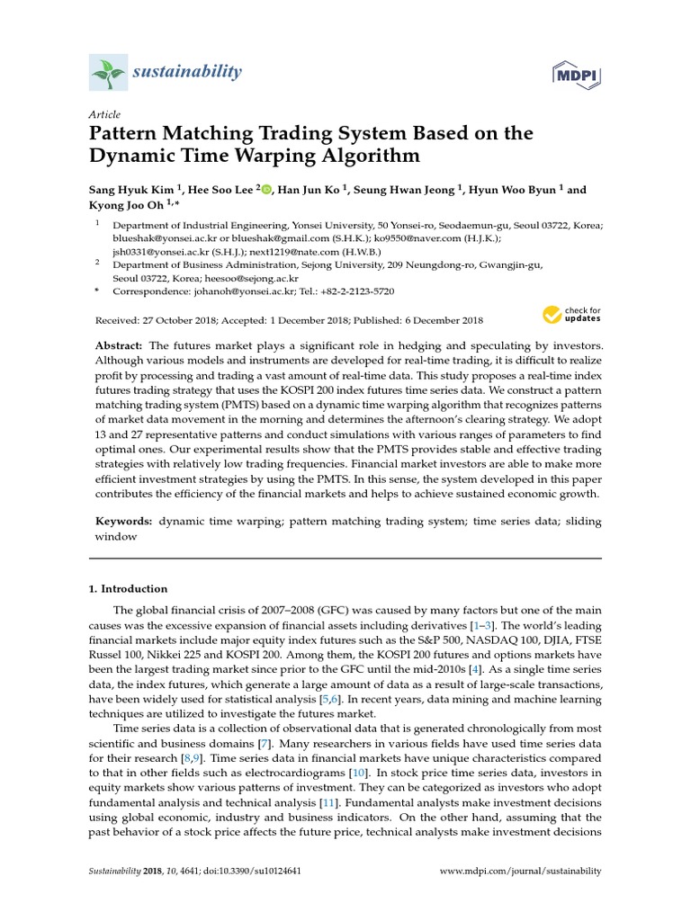 Pattern Matching Trading System Based On The Dynamic Time Warping Algorithm | PDF | Margin ...
