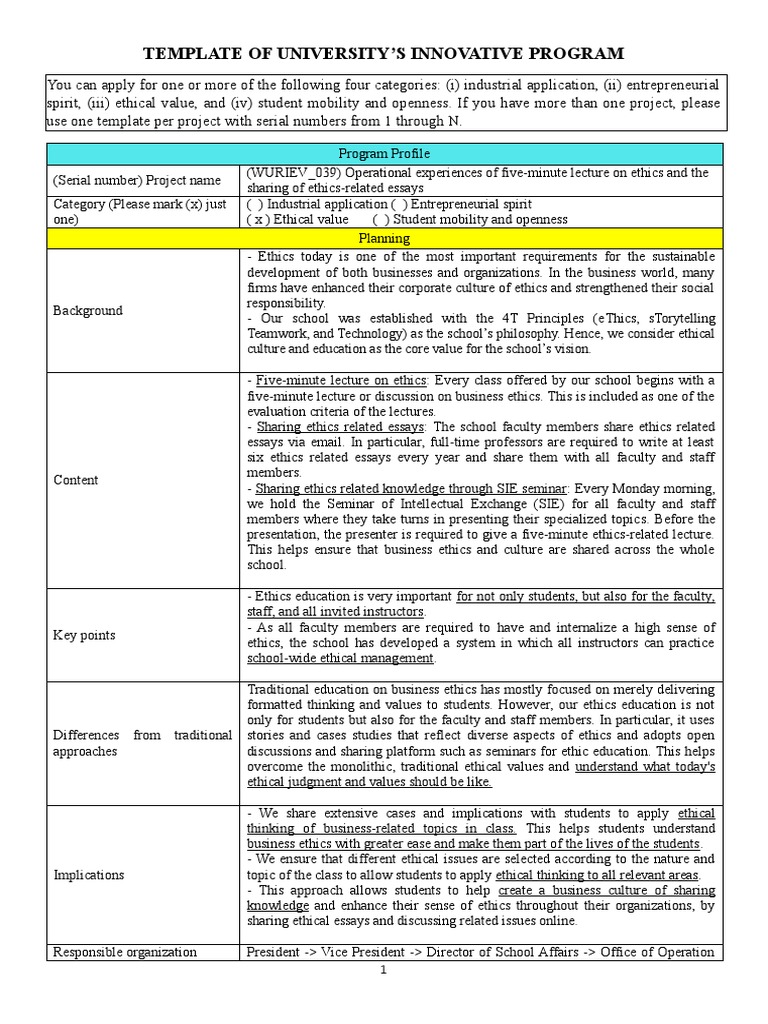 WURI Sample On Ethics | PDF | Exhaust Gas | Test (Assessment)