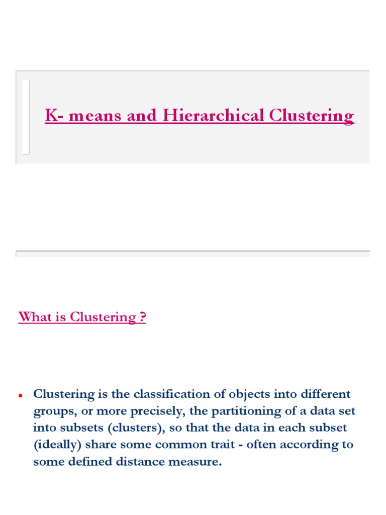 K-Means and Hierarchical Clustering | PDF | Cluster Analysis | Statistical Data Types