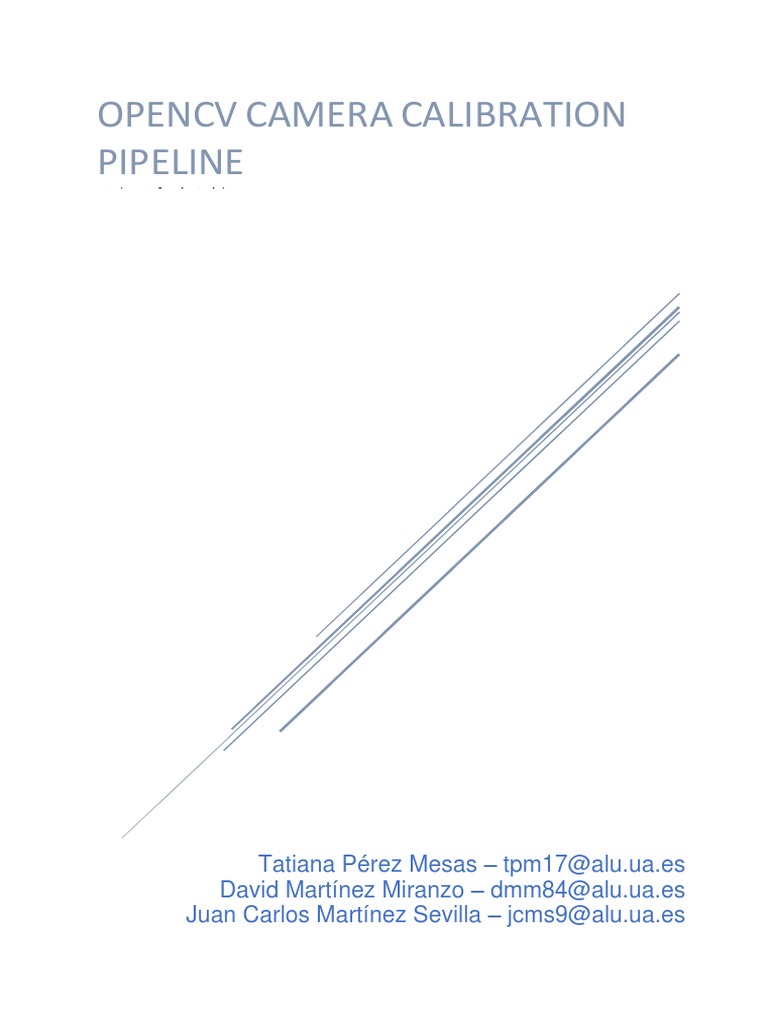 OpenCV Camera Calibration Pipeline | PDF | Pixel | Optics