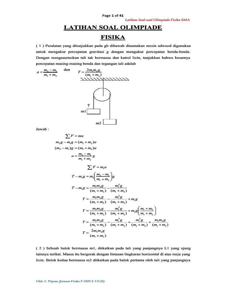 Soal Olimp Fisika Sma PDF | PDF