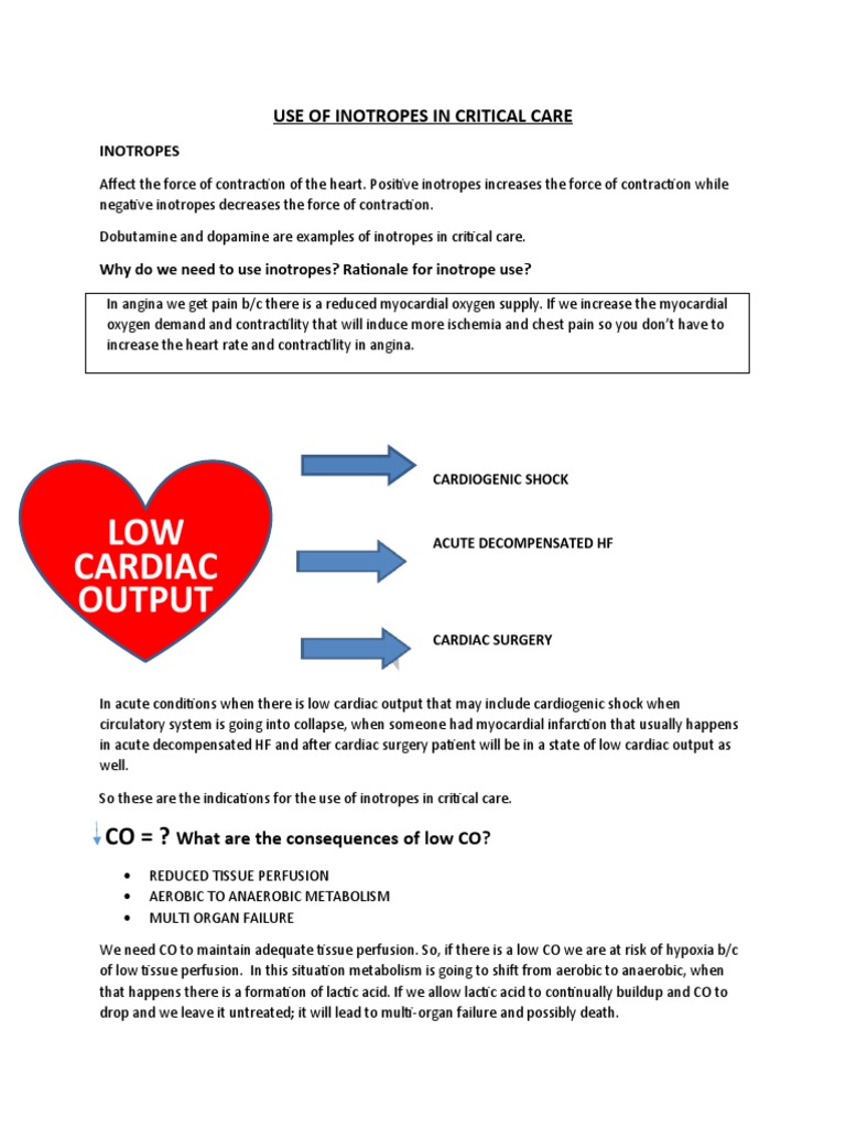 Inotropes | PDF | Vasodilation | Heart