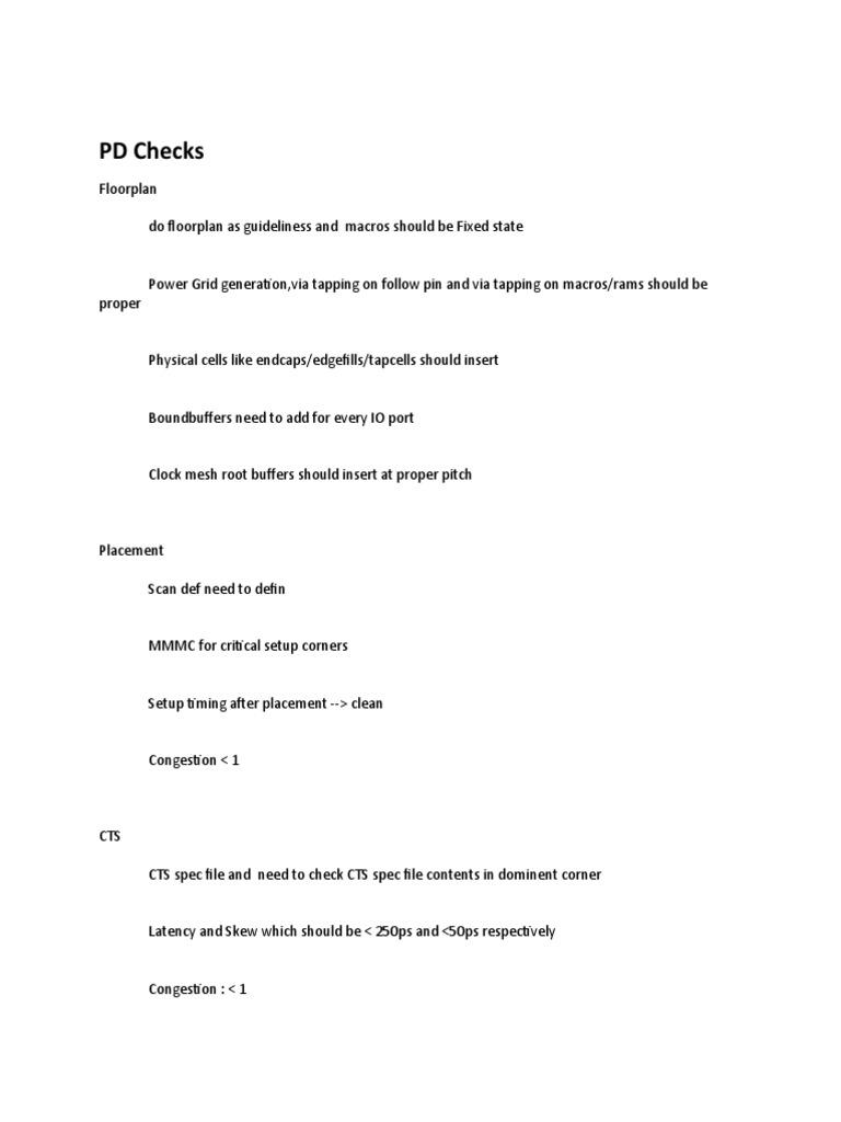 PD Checks Techniques | PDF | Program Optimization | Power Inverter