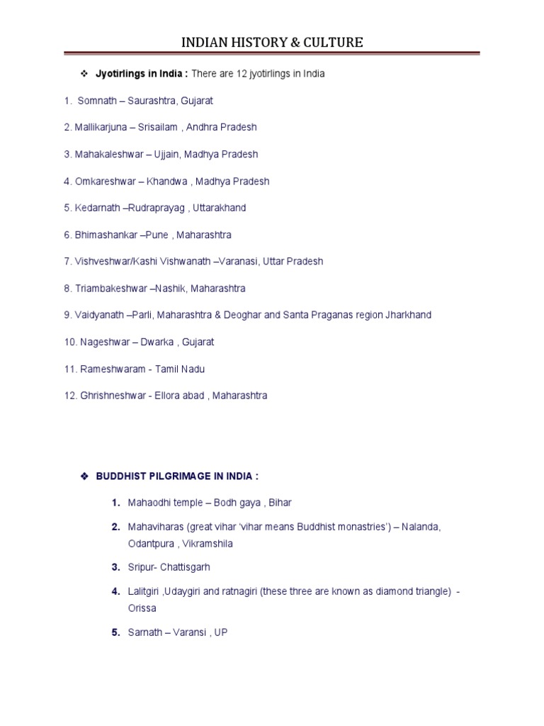 Indian Culture and History | PDF | Religion And Belief