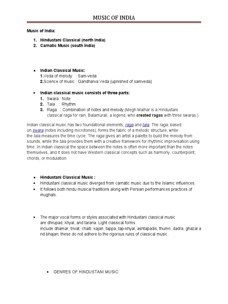 Music of India | PDF | Classical And Art Music Traditions | Performing Arts