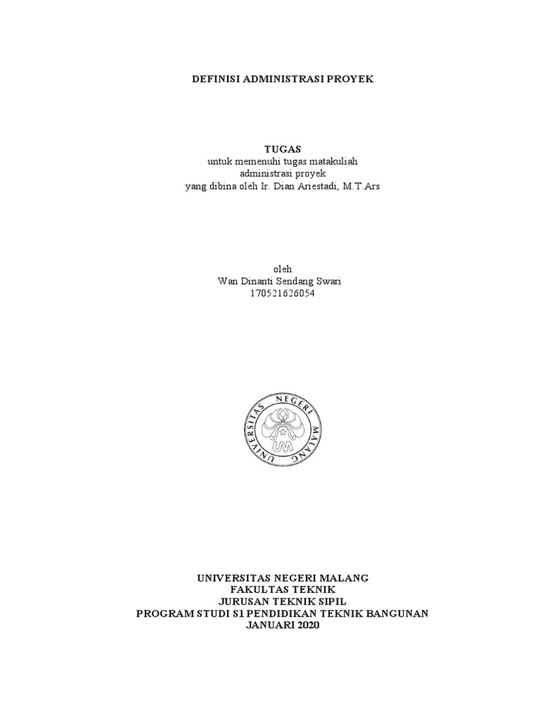 Definisi Administrasi Proyek | PDF