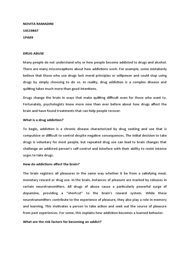 Drug Abuse | PDF | Substance Dependence | Substance Abuse