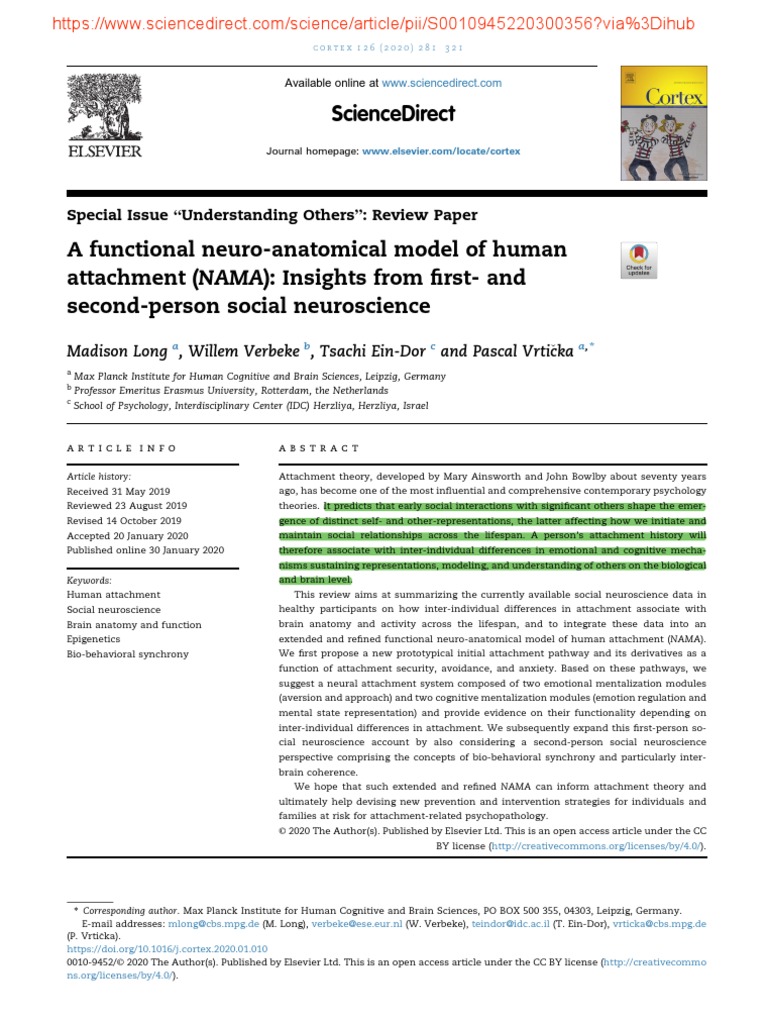 A Functional Neuro-Anatomical Model of Human Attachment (NAMA ...
