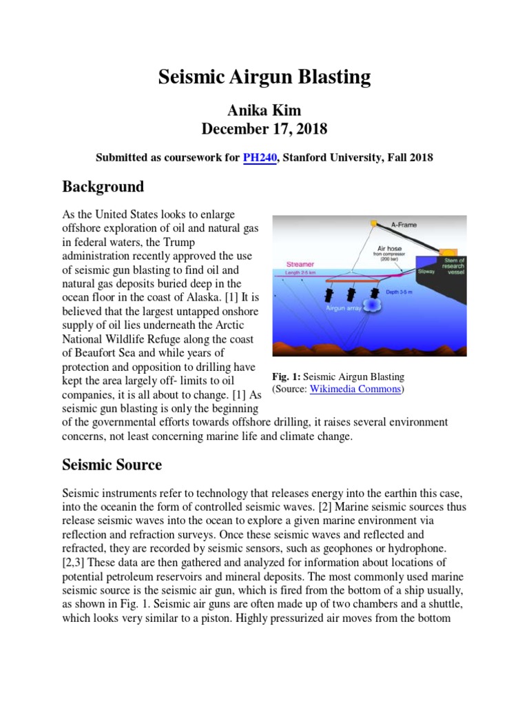 Seismic Airgun Blasting | PDF | Reflection Seismology | Dolphin