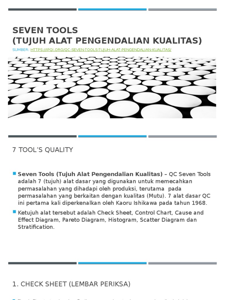 Tujuh Alat Pengendalian Kualitas | PDF