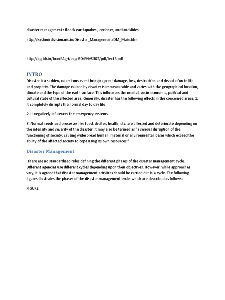 Disaster Management | PDF | Cyclone | Tropical Cyclones