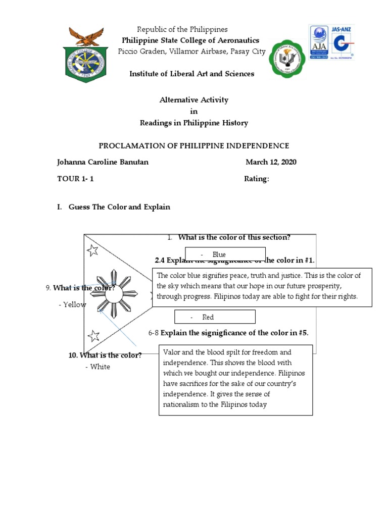 Proclamation of Philippine Independence | PDF | National Symbols ...