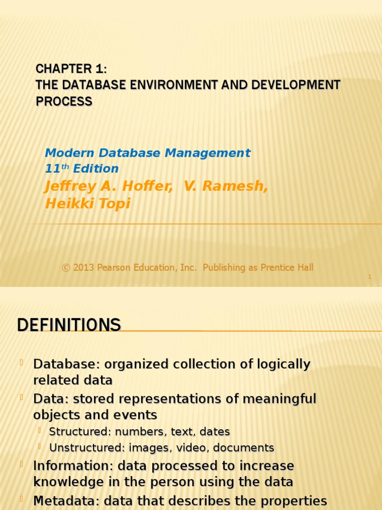 The Database Environment and Development Process | PDF | Data Model | Databases