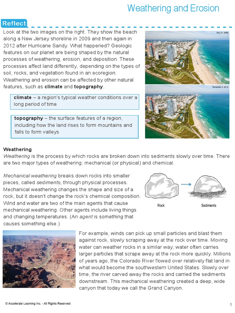 Weathering Erosion Stemscopedia | PDF | Erosion | Weathering