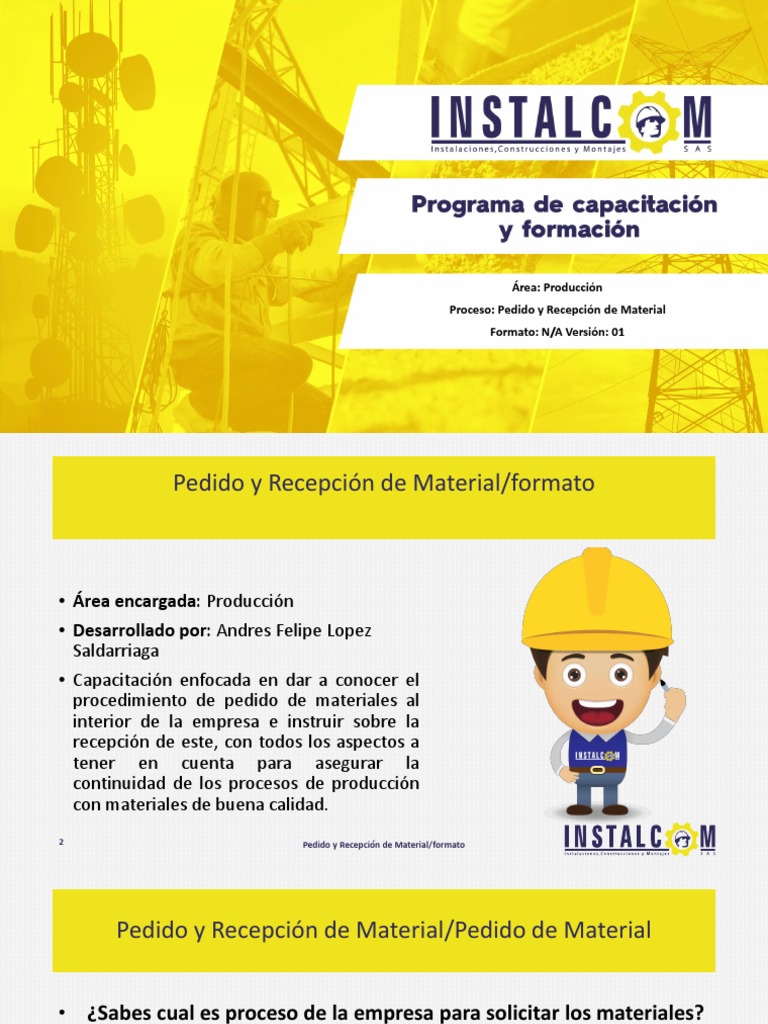 Pedido y Recepción de Material | PDF | Calidad (comercial) | Naturaleza