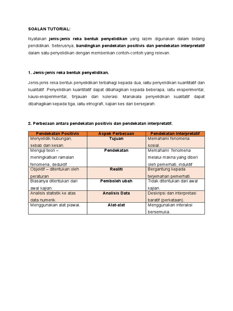 Soalan Tutorial | PDF