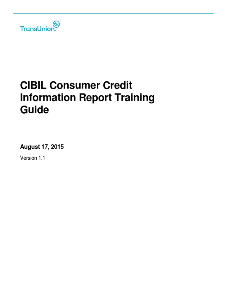 ConsumerInformationReport-TrainingGuide CIBIL PDF | Download Free PDF ...