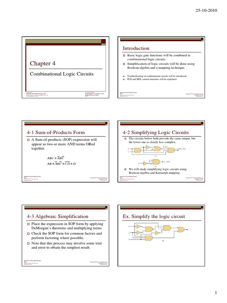 Cap4. Digital Systems - Combinational Logic Circuits | PDF | Integrated ...