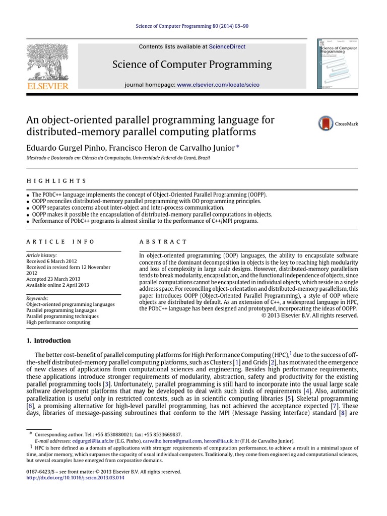 Object Oriented Paralell | PDF | Message Passing Interface | Object ...