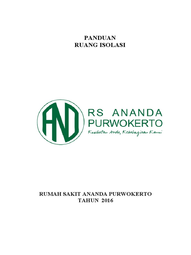Panduan Ruang Isolasi RS Ananda | PDF