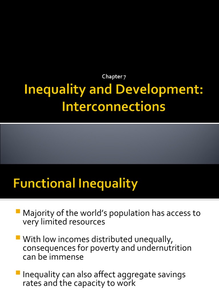 The Relationship Between Inequality, Economic Development, and Access ...