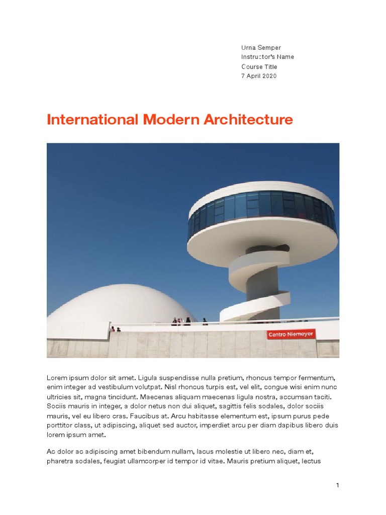 International Modern Architecture | PDF | Business