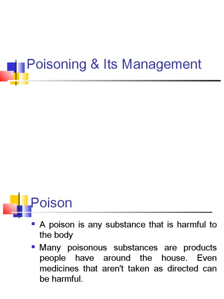A Comprehensive Guide to Poisoning Prevention, Diagnosis, and ...