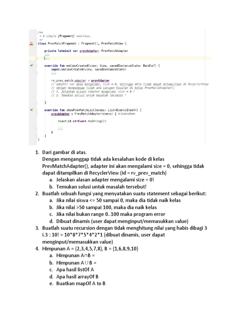 Contoh Soal Fundamental Kotlin | PDF