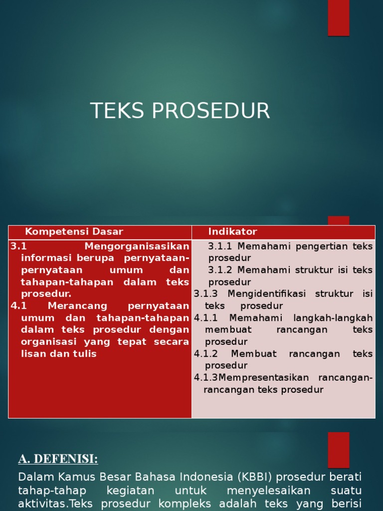 Teks Prosedur | PDF