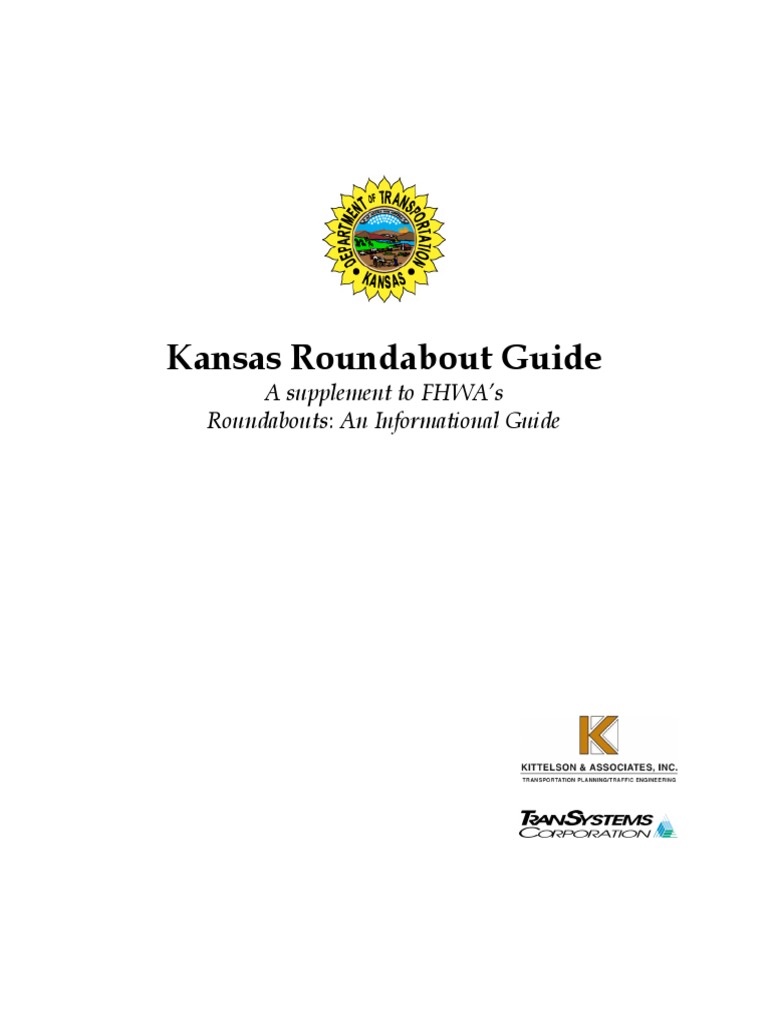 Kansas Roundabout Guide PDF | PDF | Traffic | Transport Infrastructure