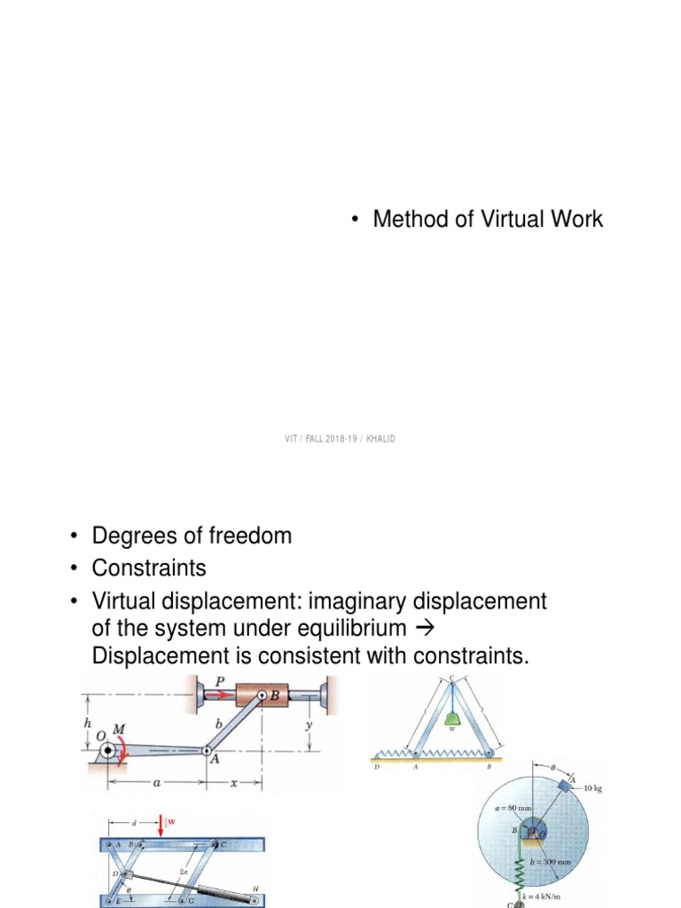 Virtual Work Concept | PDF | Force | Physics