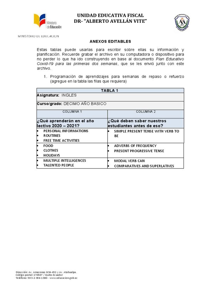 Decimo Ingles | PDF | Internet | Aprendizaje