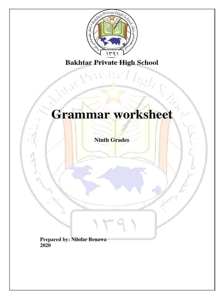 Grammar Worksheet For 9 Grade | Download Free PDF | English Grammar | Verb