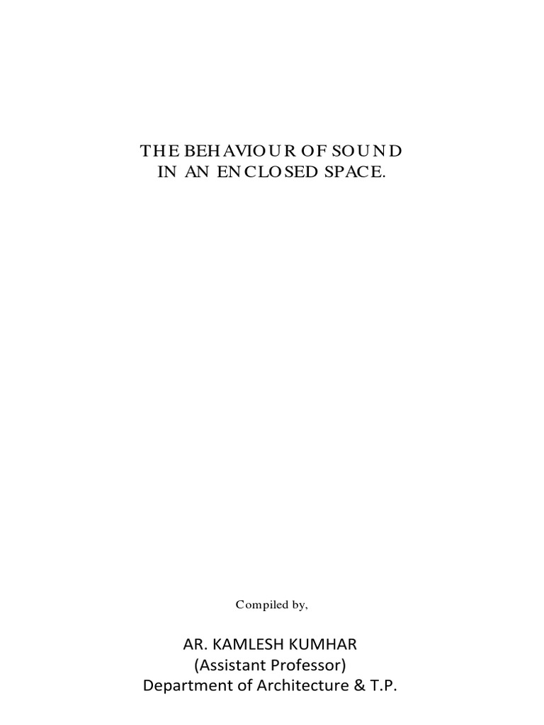 Behaviour of Sound in An Enclosed Space | PDF | Reflection (Physics ...