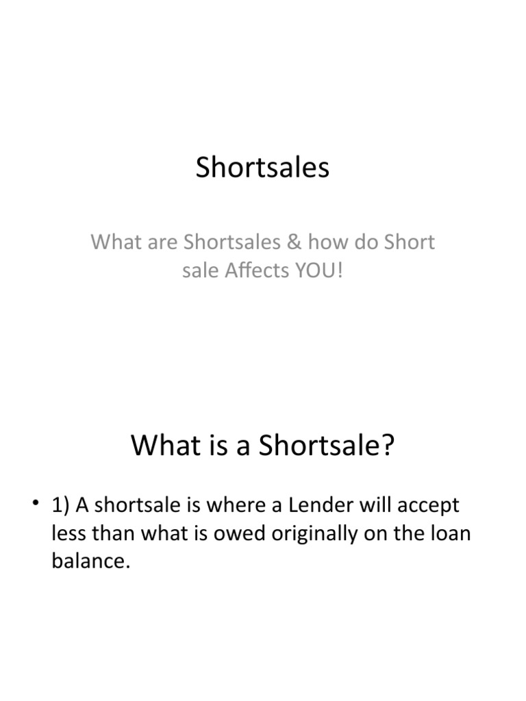 Understanding Short Sales and Their Impact | PDF | Law