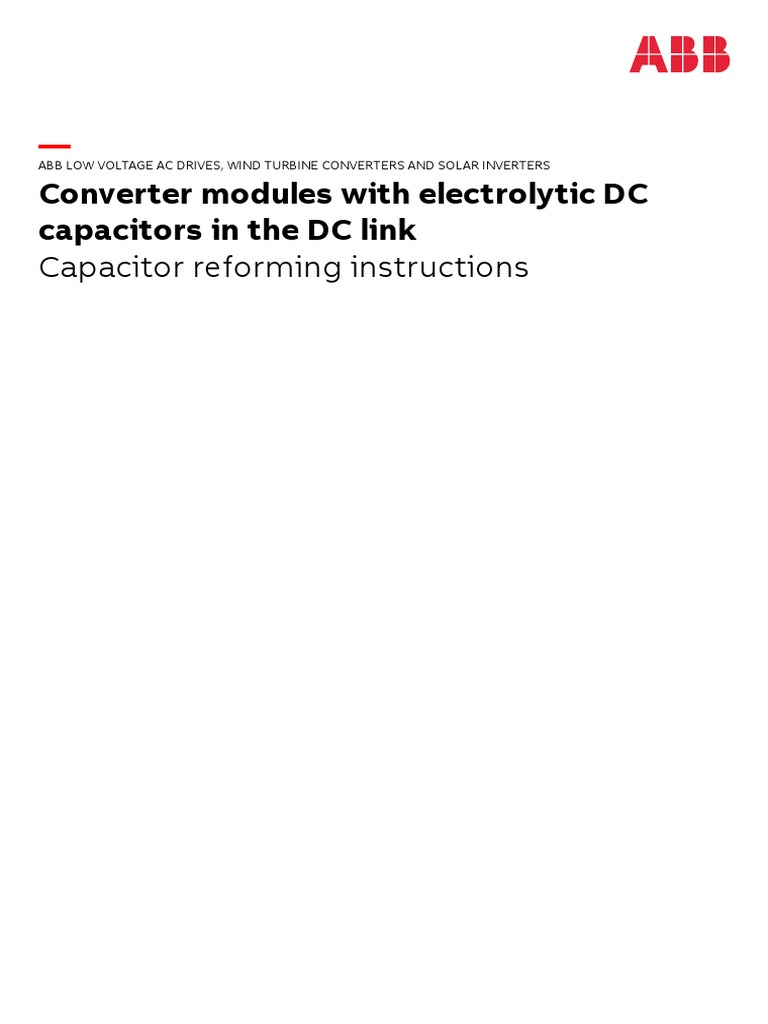EN Capacitor Reforming Instructions G A4 PDF | PDF | Power Inverter ...